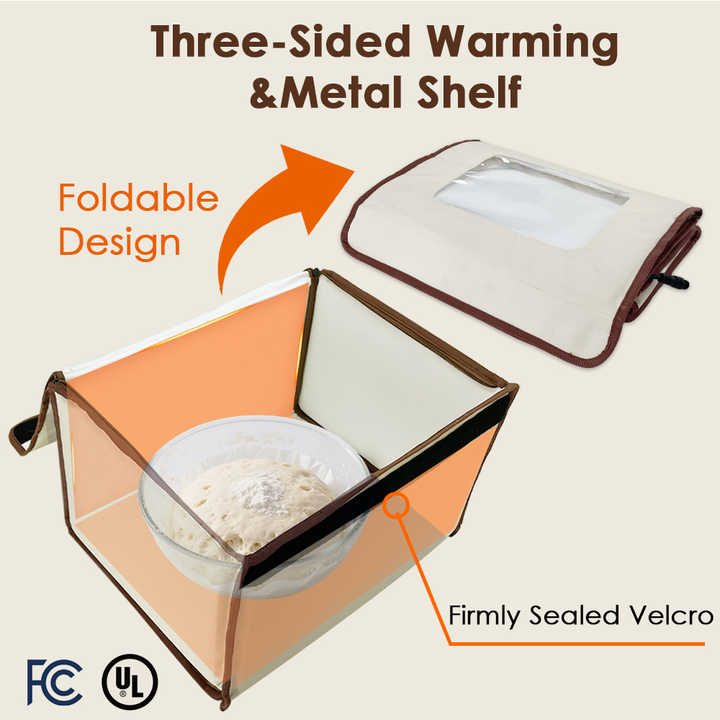 Folding Bread Proofing Box with Temp Control&48H Timer Dough Proofer ...
