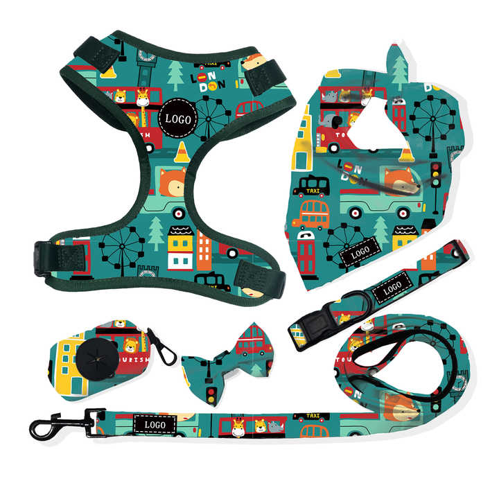 Luxury Neoprene Dog Harness Set with Customized Brand Logo