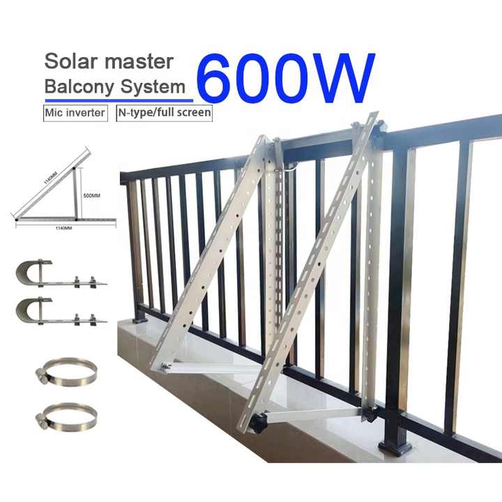 Balcony Solar Mounting Brackets - 800W Micro Inverter Set