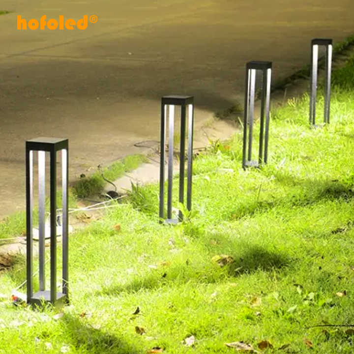 Hofoled LED Pole Light Powered Outdoor Pathway Decoration Landscape Waterproof Lawn Lamp Solar ...