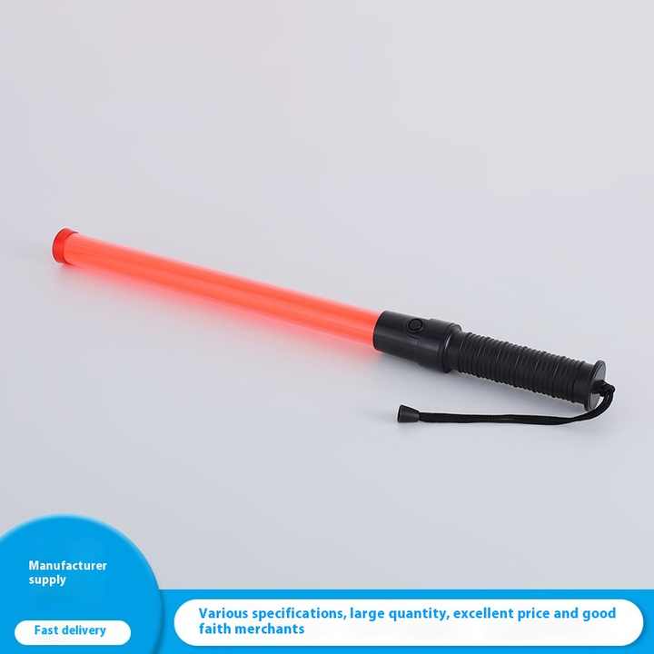 New White ABS PVC PC Traffic Baton Light-Flashing Fire Warning Stick ...