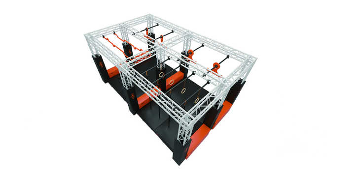 Ninja Warrior Obstacle Course Aluminum Structure with Airbag Steel ...