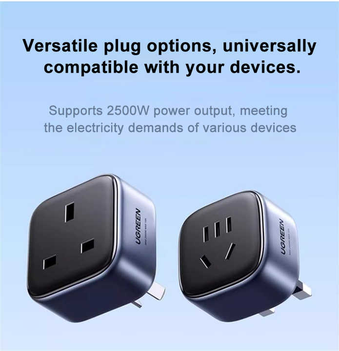 UGREEN Universal EU UK US AU Plug Adapter - Travel Smart