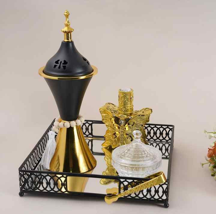 2025 New Luxury 5-Piece Metal Desktop Incense Burner Set Middle Eastern ...