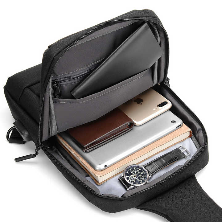 Factory custom Casual Messenger chest bag anti theft college boy ...
