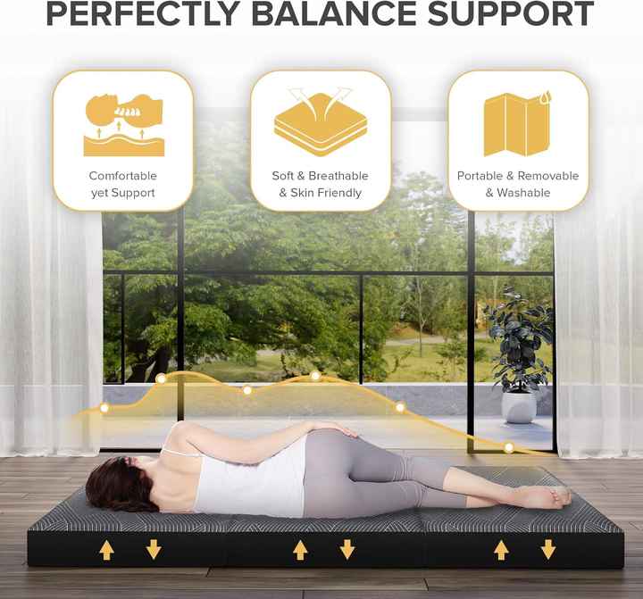 Adjustable Portable Folding Floor Mattress Custom Memory Foam Foldable ...