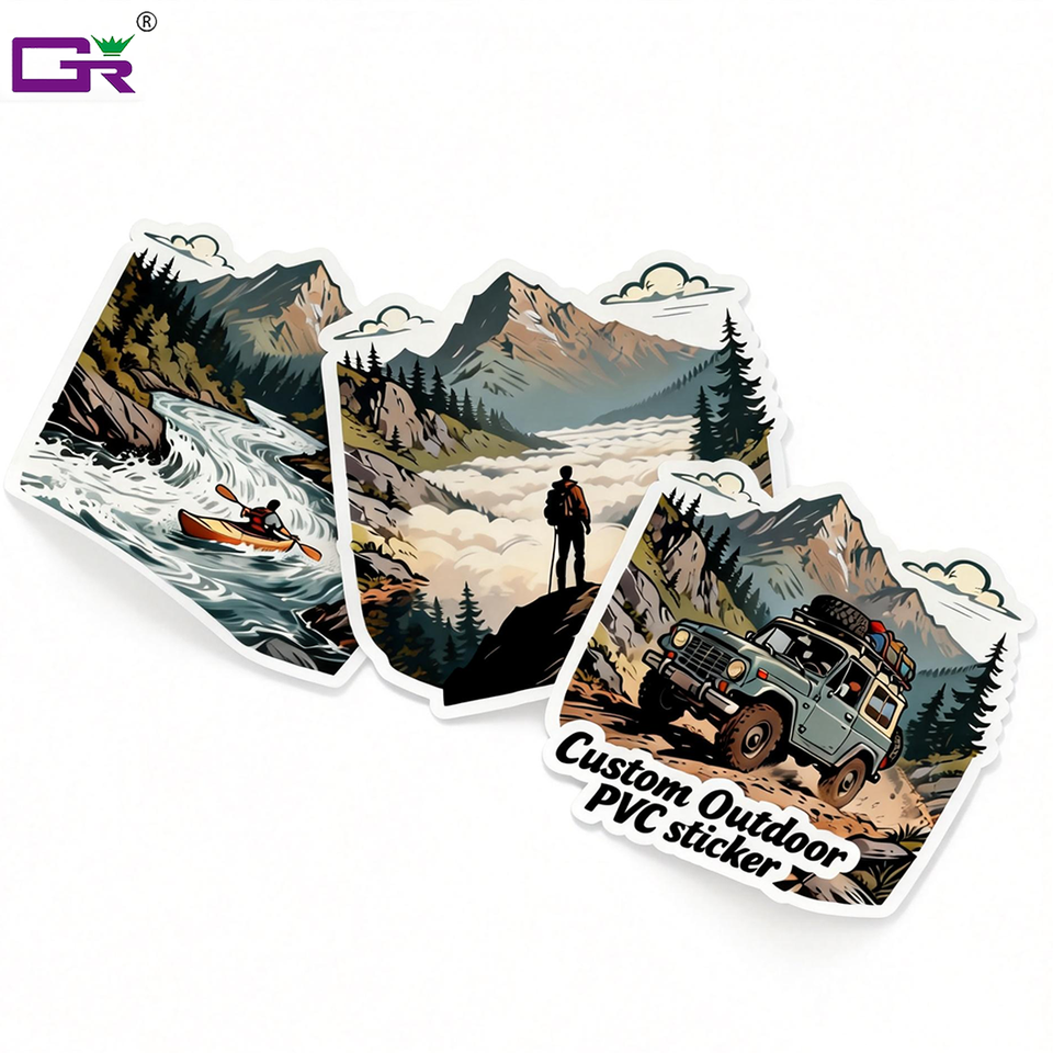 Custom Waterproof Die Cut Stickers PVC Weatherproof Sticker Outdoor ...