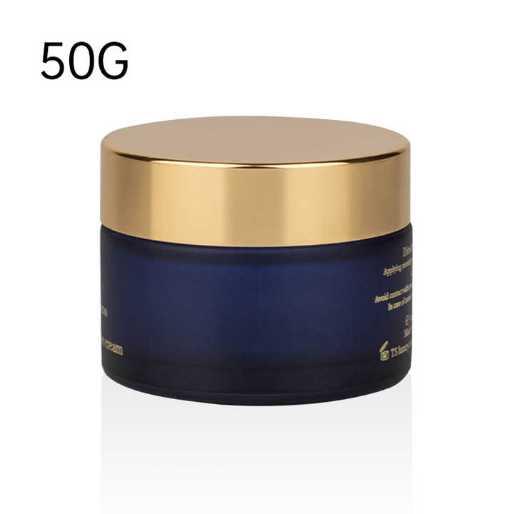 Luxury 50g Gold Lid Glass Jar - Perfect for Cosmetics
