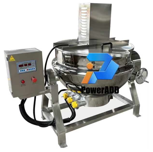 Gas Jacketed Kettle with Mixer Tomato Paste Cooking Equipment Agitator ...