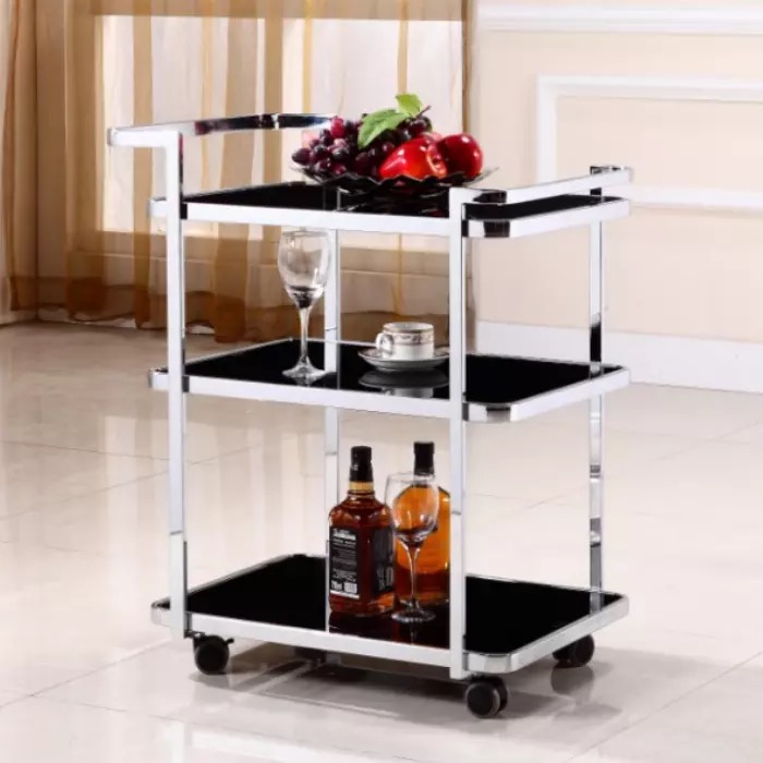 Antique Tea Cart - Hotel Serving Trolley with Wheels