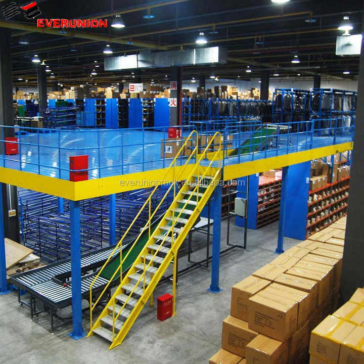 5-Layer Steel Platform Mezzanine Multi-Level Metal Warehouse Racking ...