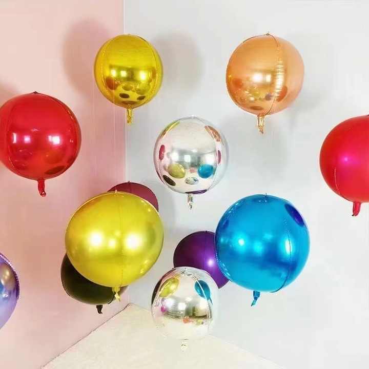4D Round Aluminum Foil Balloons 10inch 15inch 18inch 22inch 32inch ...