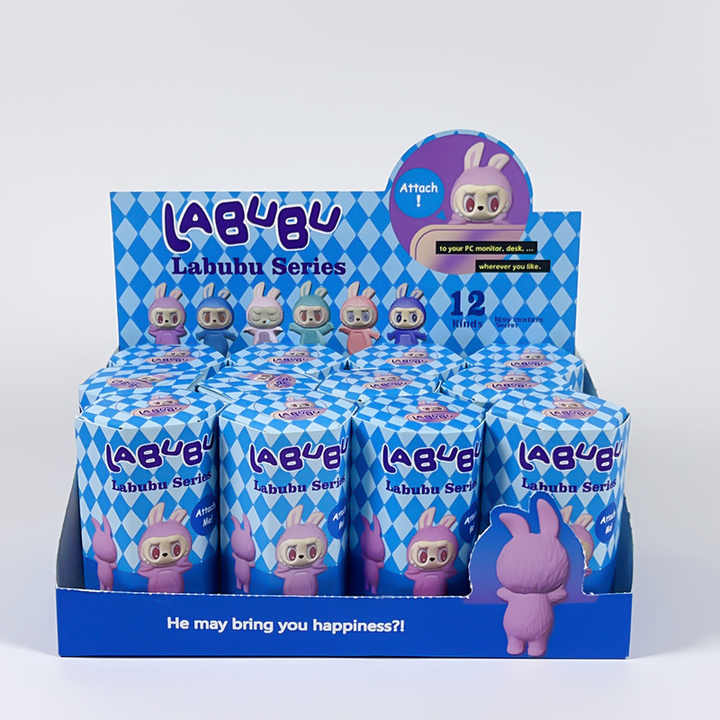 Botu 12pcs Mini Figure Kawaii Labubu Blind Box Anime Labubu Phone ...
