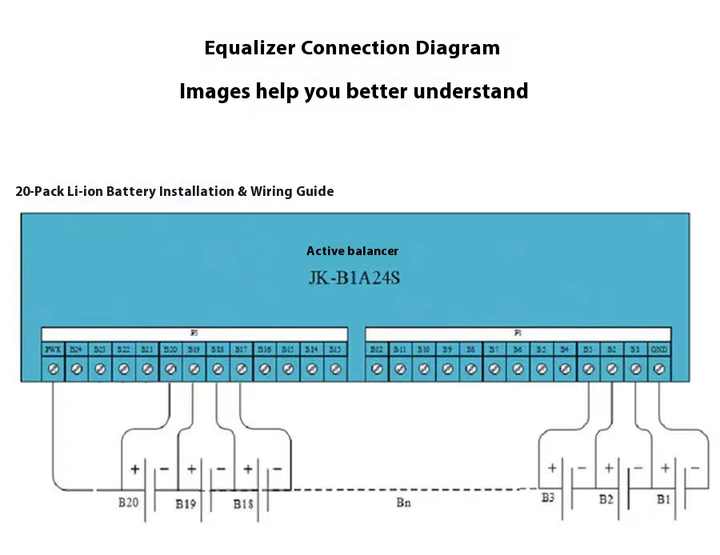 JK-DZ08B2A24S Active Balancer/Equalizer PCB Board 2A/4A/15A/5A Lithium ...