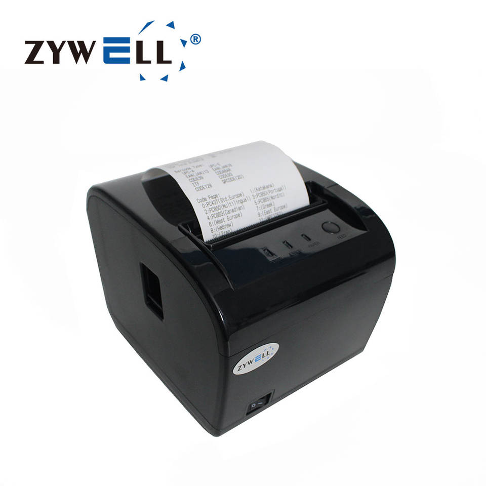 ZYWELL Small Bill Printer bluetooth / Wifi 80mm Thermal Receipt Printer ...