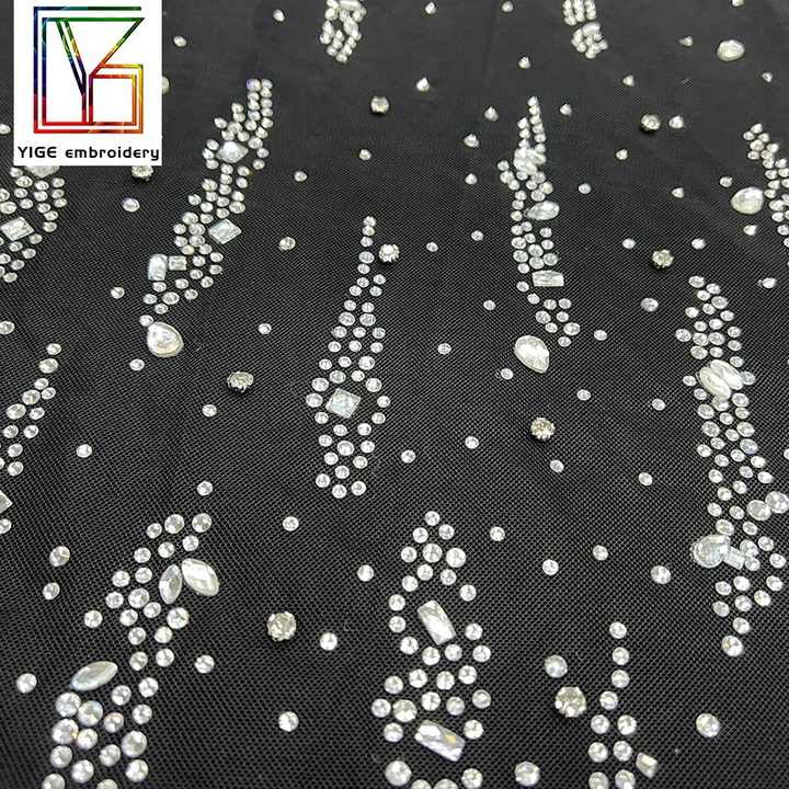 New Mesh Rhinestone Lace High Quality Swarovski Crystal Fabric Bridal ...