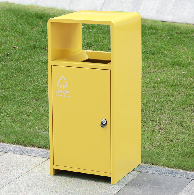 Public Metal Stainless Steel Dustbin With Lid Recycle Galvanized ...