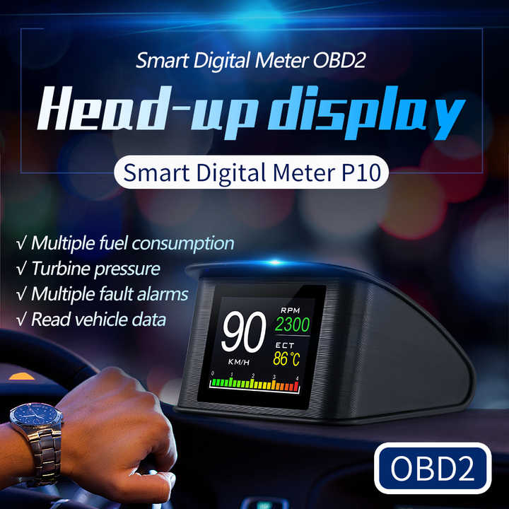 Smart Digital Meter OBD2 P10 - Car HUD Diagnostic Tool