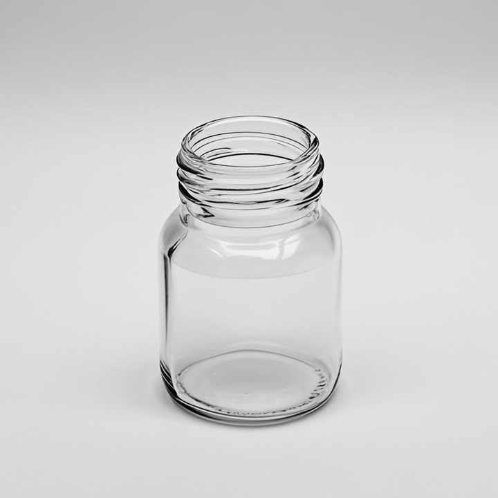 Glass Pill Bottle 50ml Glass Packaging Medication Capsule Pill Bottle ...