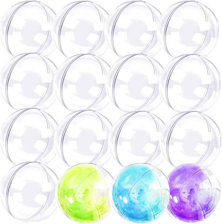 Clear Fillable Balls Ornament Hanging Plastic Balls Transparent Decor ...