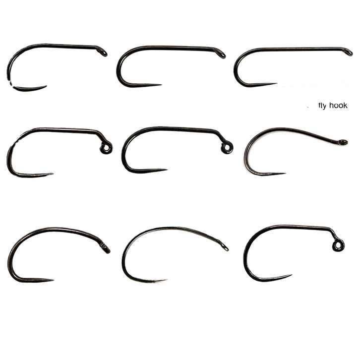 Eupheng Dry Wet Nymph Streamer Caddies Czech Nymph Fly Fishing Hook Competition Barbless Wide ...