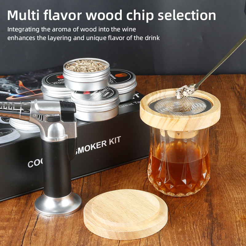 Old Fashioned Drink Smoker Kit for Bourbon Whiskey Infusing Bar Smoking ...