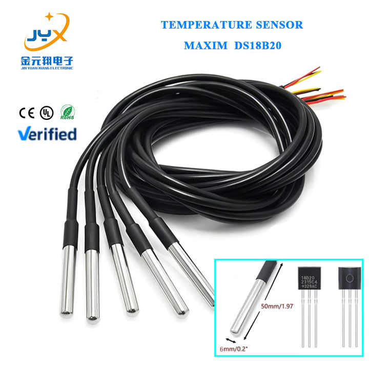 Waterproof 6*50mm for DS18B20 Digital Stainless Steel Temperature ...