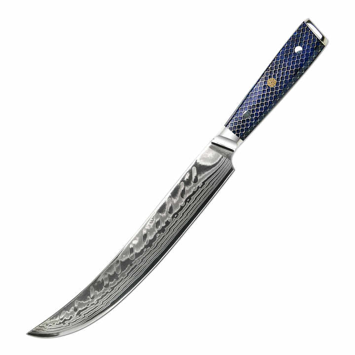 37 Layers AUS10 Damascus Steel 10 Inch Kitchen Slaughter Knife with 2 ...