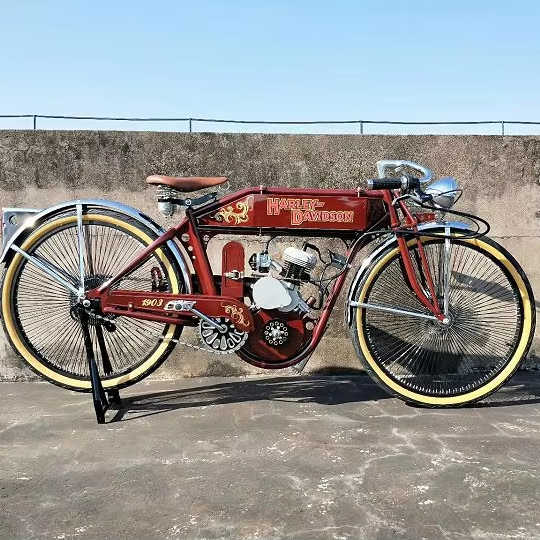 Vintage Motorized Bicycle DIY Custom Design Bicycle With Electric Power ...
