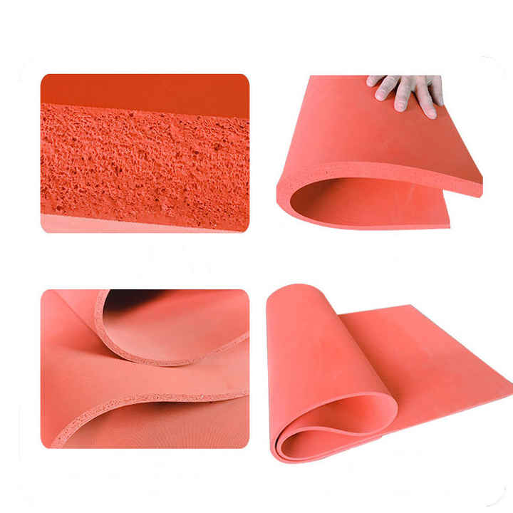 Grey & Red Flame Retardant Silicone Foam Insulation Sheet - OEM