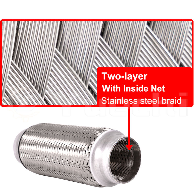 Double-deck Telescopic Flexible Car Exhaust Tube Connection Braid ...