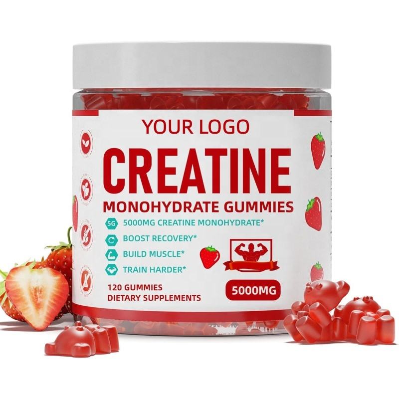 Creatine Monohydrate Gummies Strawberry Flavor Supports Recovery Muscle ...