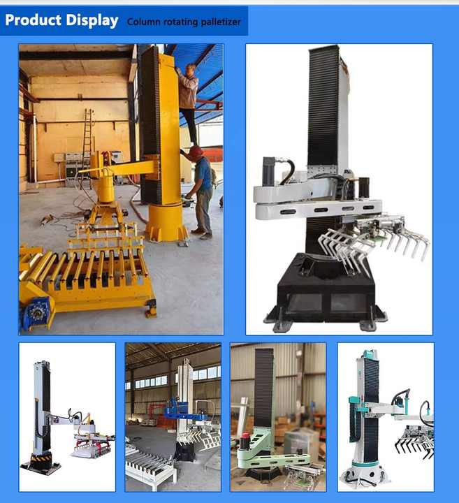 Automatic Pneumatic Single Column Robot Case Bag Palletizer Machine for Glass and Wood Packaging ...