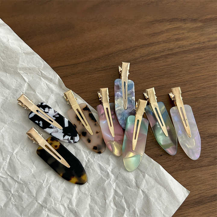 Multicolor Acetate No Crease Hair Clips Fashion Makeup Styling Hair ...