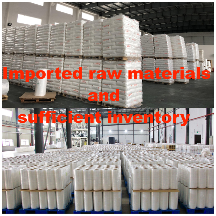 100 Raw Material 80 Gauge 500Mm Factory Stretch Film Plastic Wrap Lldpe ...