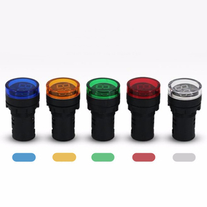 LED Indicator Light with Ampere Meter - 22mm Digital Display