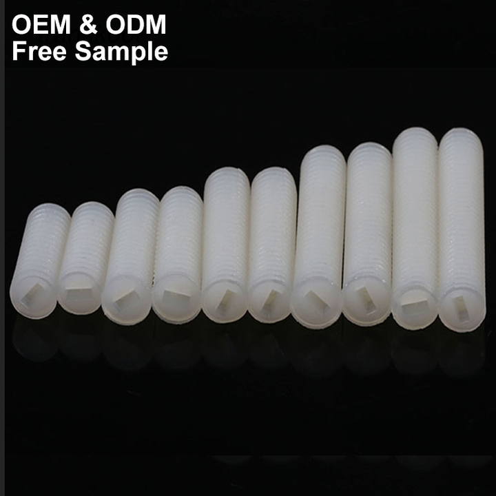 8mm 10mm 12mm all thread female plastic natural nylon slot set screw ...