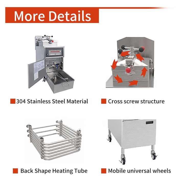 KFC Chicken Express Broaster Fried Chicken High Pressure Fryer Machine Professional Fried ...