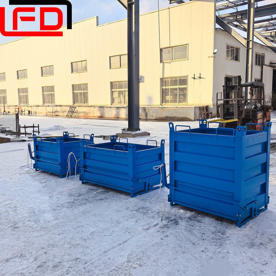 Reinforced Steel Scrap Bin for Manufacturing Plant Efficiency Bottom ...