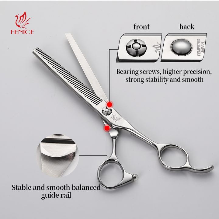 Fenice Professional Pet Grooming Thinning Scissors 25% Thinning Rate V ...