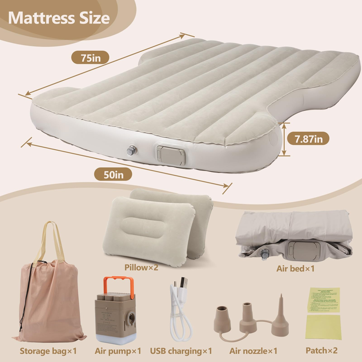 For Tesla Model Y Air Mattress, Self Inflating Car Camping Mattress ...