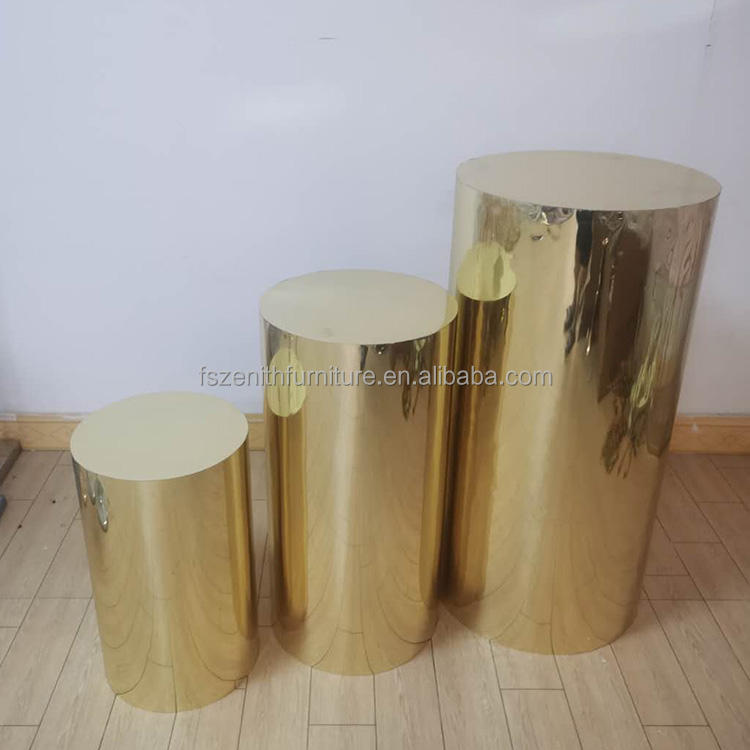Party Supplies Gold Plinths Display Stand Set Round Wedding Event Party ...