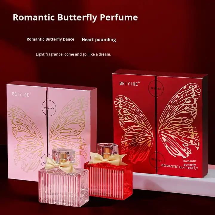 Beiyige Women's Romantic Butterfly Perfume Long-Lasting Rose Fragrance ...