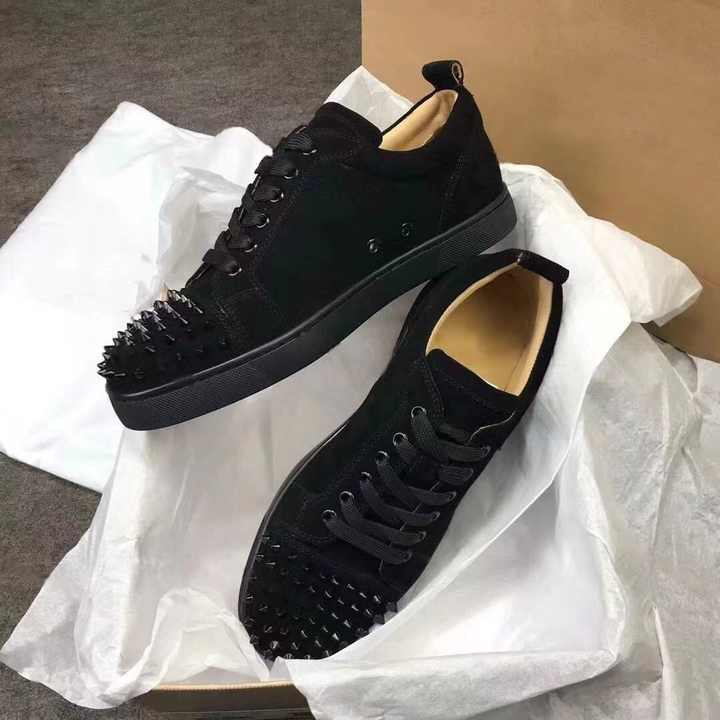 Factory Men Red Bottom Spike Shoes Men Real Genuine Leather Famous ...