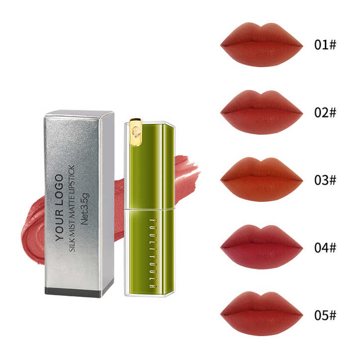 5 Colors Silk Mist Lipstick Set Moisturizing Non Drying Non Fading Non ...