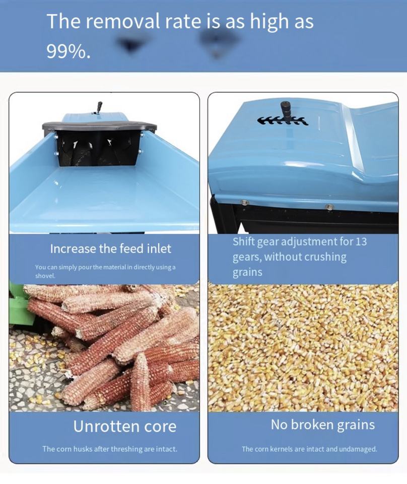 Wholesale Factory Heavy Duty Maize Thresher Large Feeding Inlet Fully ...