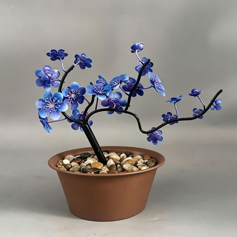 Rustic Metal Flower Bonsai Sculpture for Home & Garden Decor Handmade ...