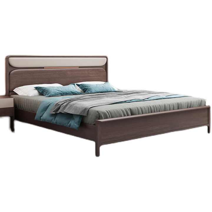 ELANDE Solid Wood Double Bed - Modern, Storage & Adjustable