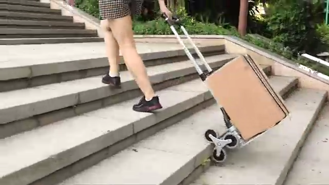 Portable Six Wheel Aluminum Trolley Hand Truck Portable Lightweight ...