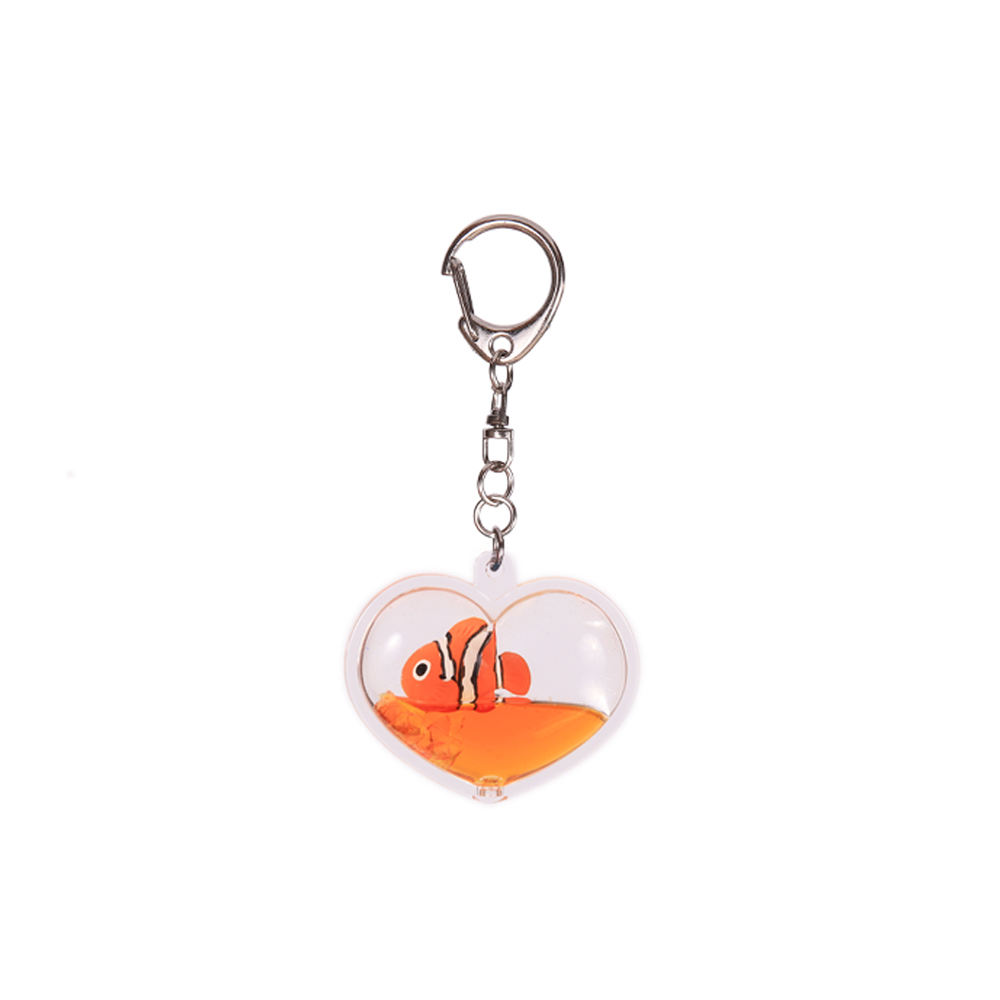 Promotional Gifts - Clear Acrylic Liquid Oil Water Love Keychain Heart ...